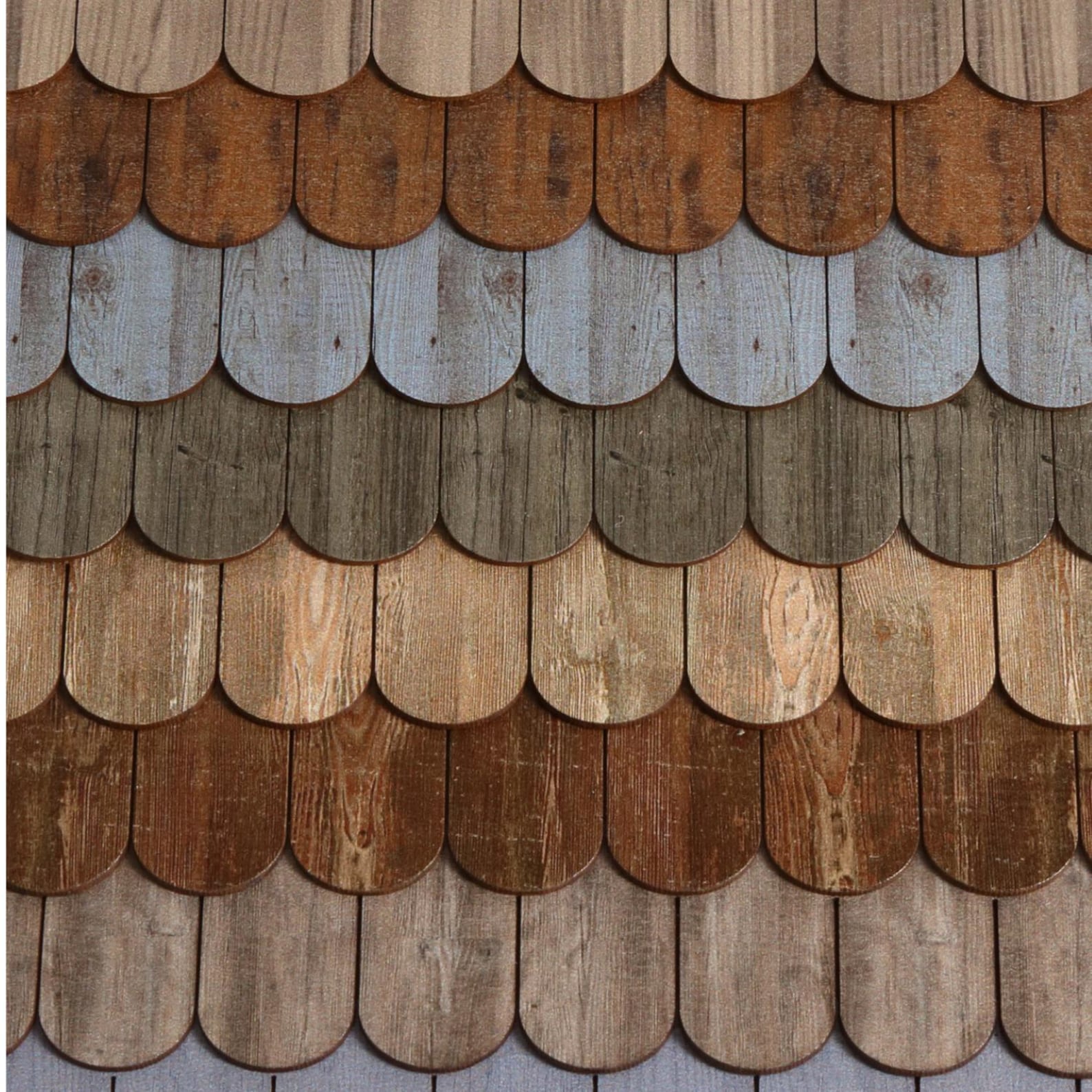 Dollhouse Wooden Roof Shingles, Authentic Miniature Roofing Tiles for a ...