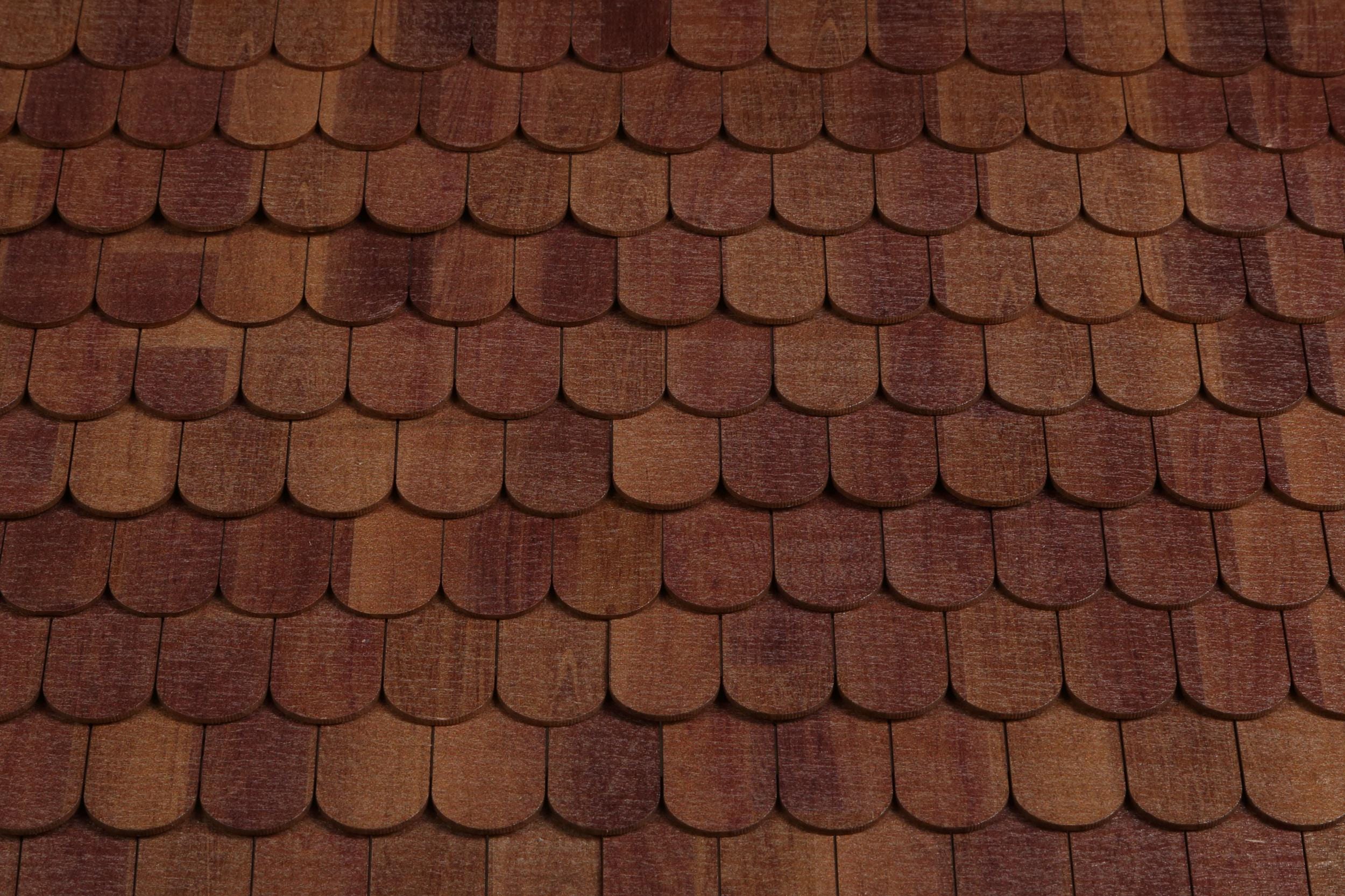 Dollhouse Wooden Roof Shingles, Authentic Miniature Roofing Tiles for a ...