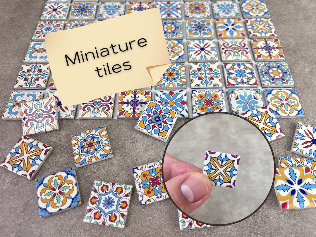 Dollhouse Tile Flooring, Miniature Ceramic Tiles for Realistic Floor, 1 ...