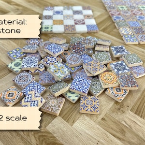 Small Stone Tiles for Use in Art Projects, Dollhouse Flooring, Mosaic ...