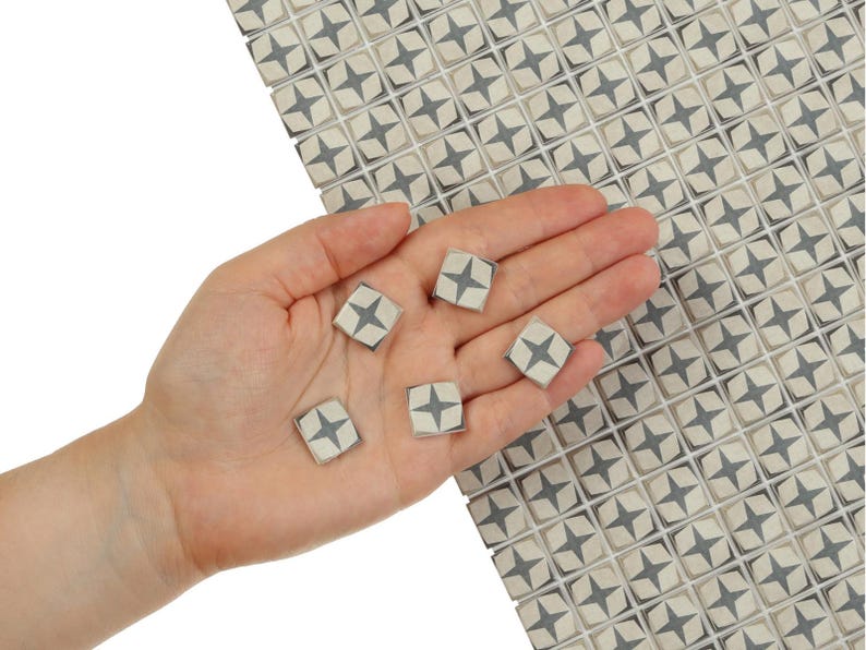 Dollhouse Tile Flooring, Hobby Miniatures Floor Tiles, 1:12 Scale Small ...