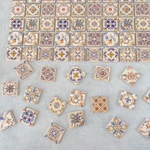 Miniature Stone Tiles, Crafts Wall Mosaics, 1:12 Scale Small Square ...