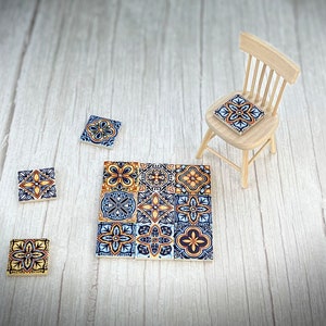 Dollhouse Ceramic Tiles - Set Miniature Tiles for Realistic Flooring ...