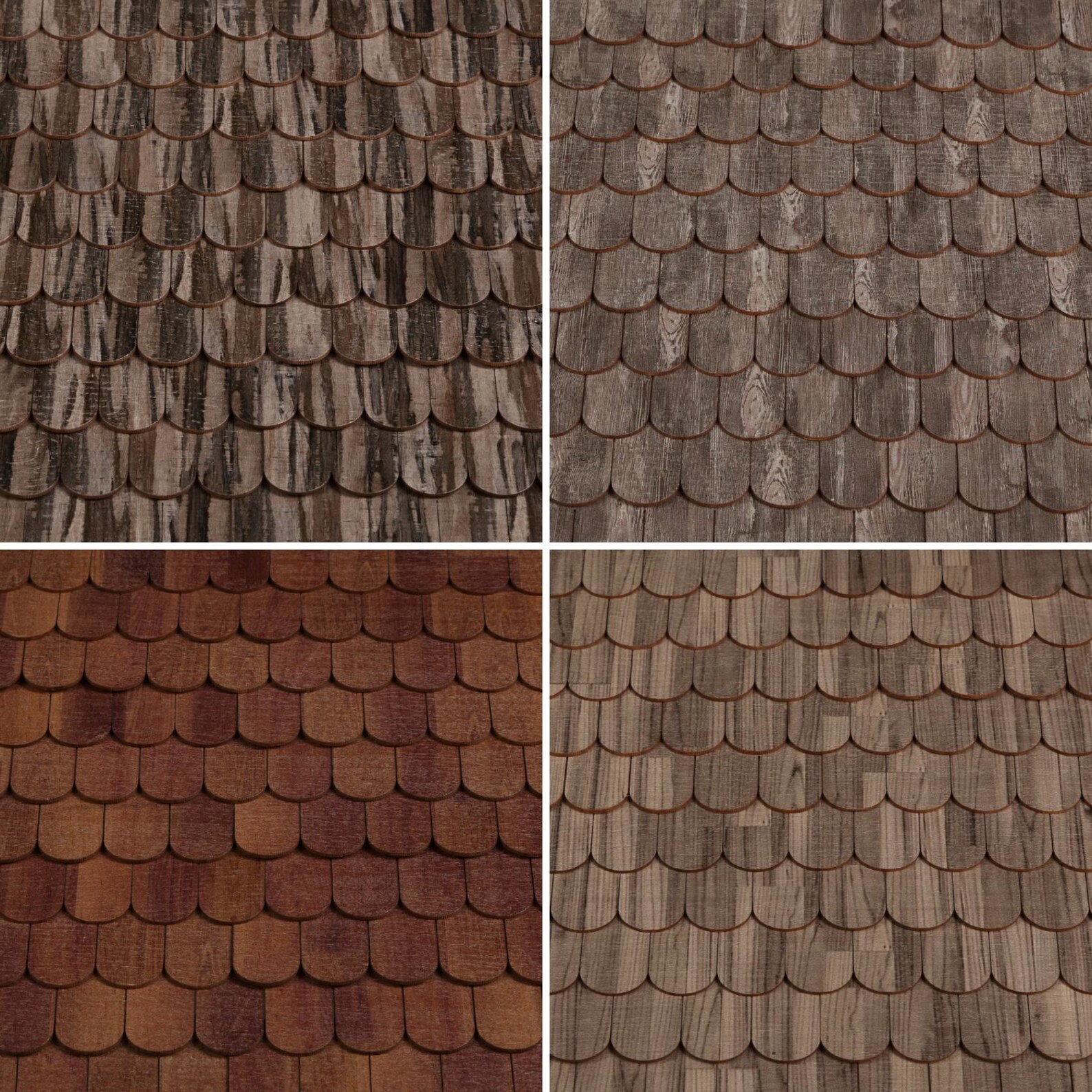 Dollhouse Wooden Roof Shingles, Authentic Miniature Roofing Tiles for a ...