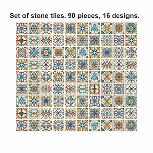 Small Tiles for Use in Art Projects, Dollhouse Flooring, Miniature ...