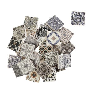 Miniature Stone Tiles, Crafts Wall Mosaics, 1:12 Scale Small Square ...