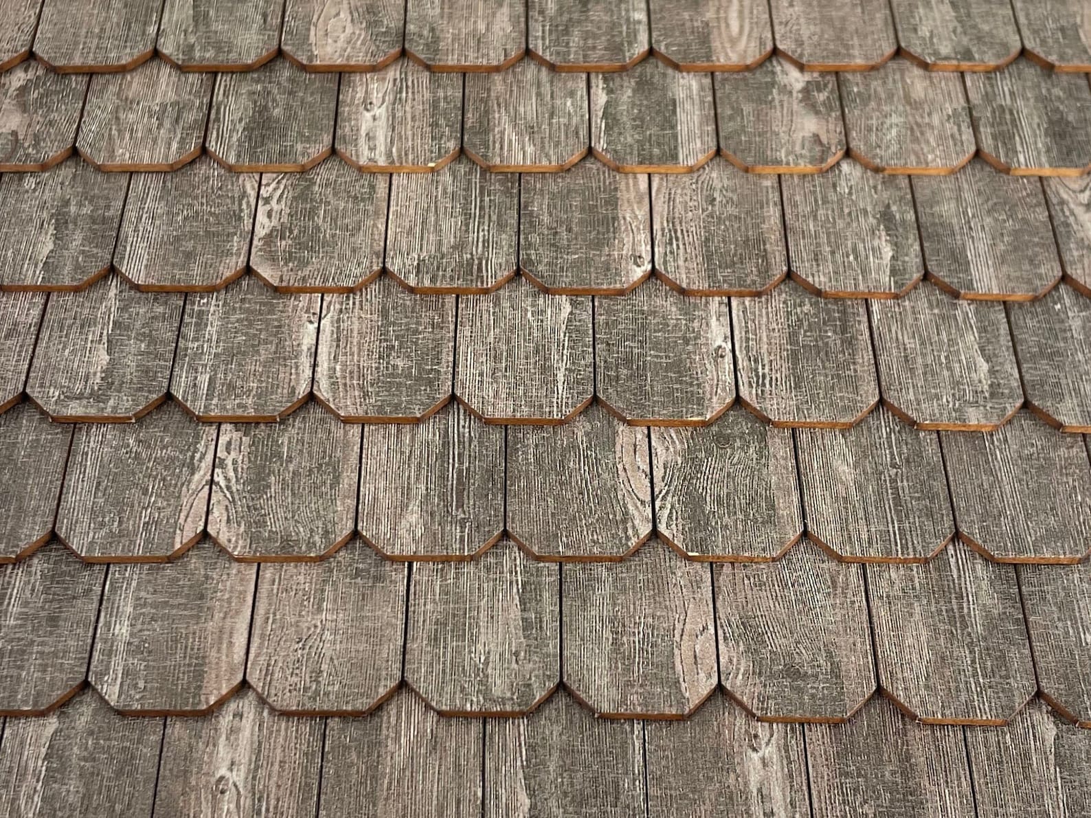 Dollhouse Wooden Roof Shingles, Authentic Miniature Roofing Tiles for a ...