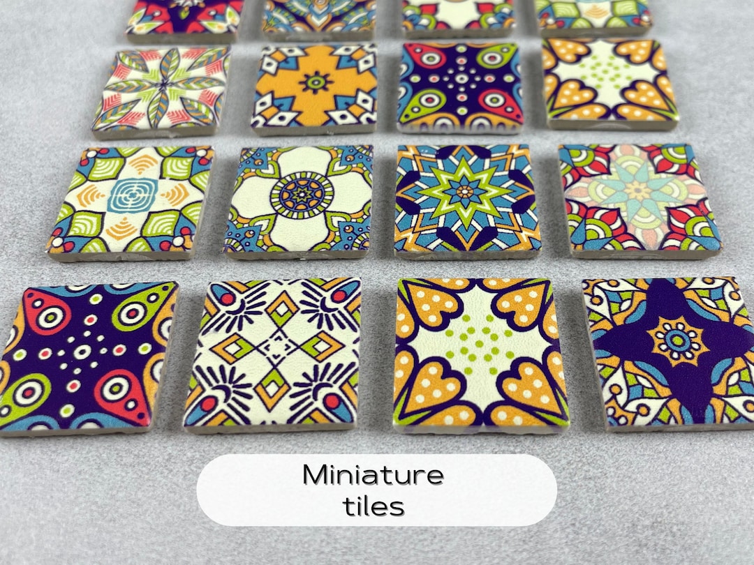 Crafts Wall Mosaics, Dollhouse Tile Flooring, Miniature Stone Tiles, 1: ...