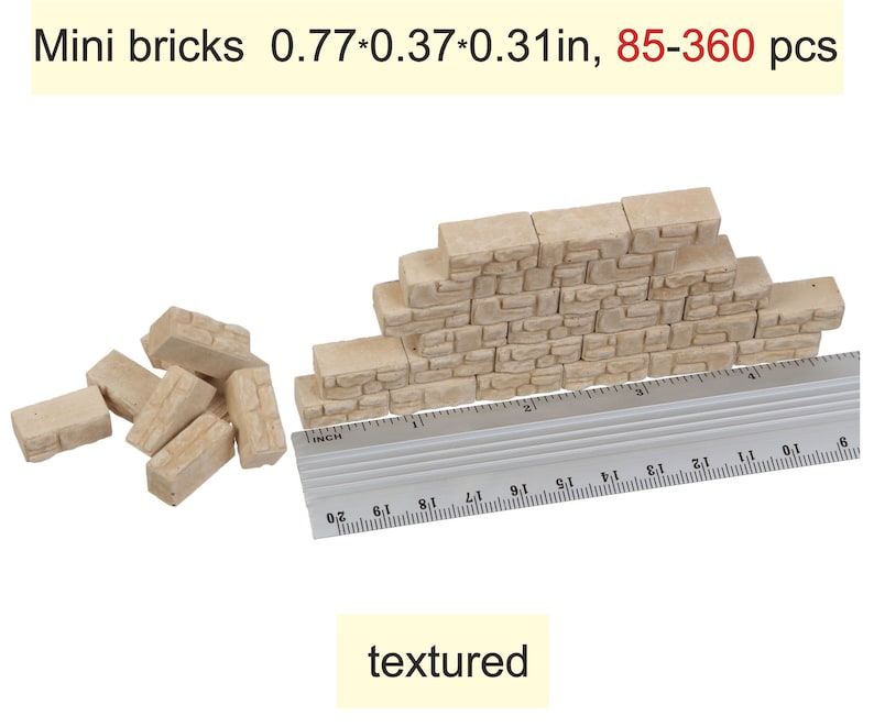 Mini Bricks Mini Pavers School Project Dollhouse Bricks - Etsy