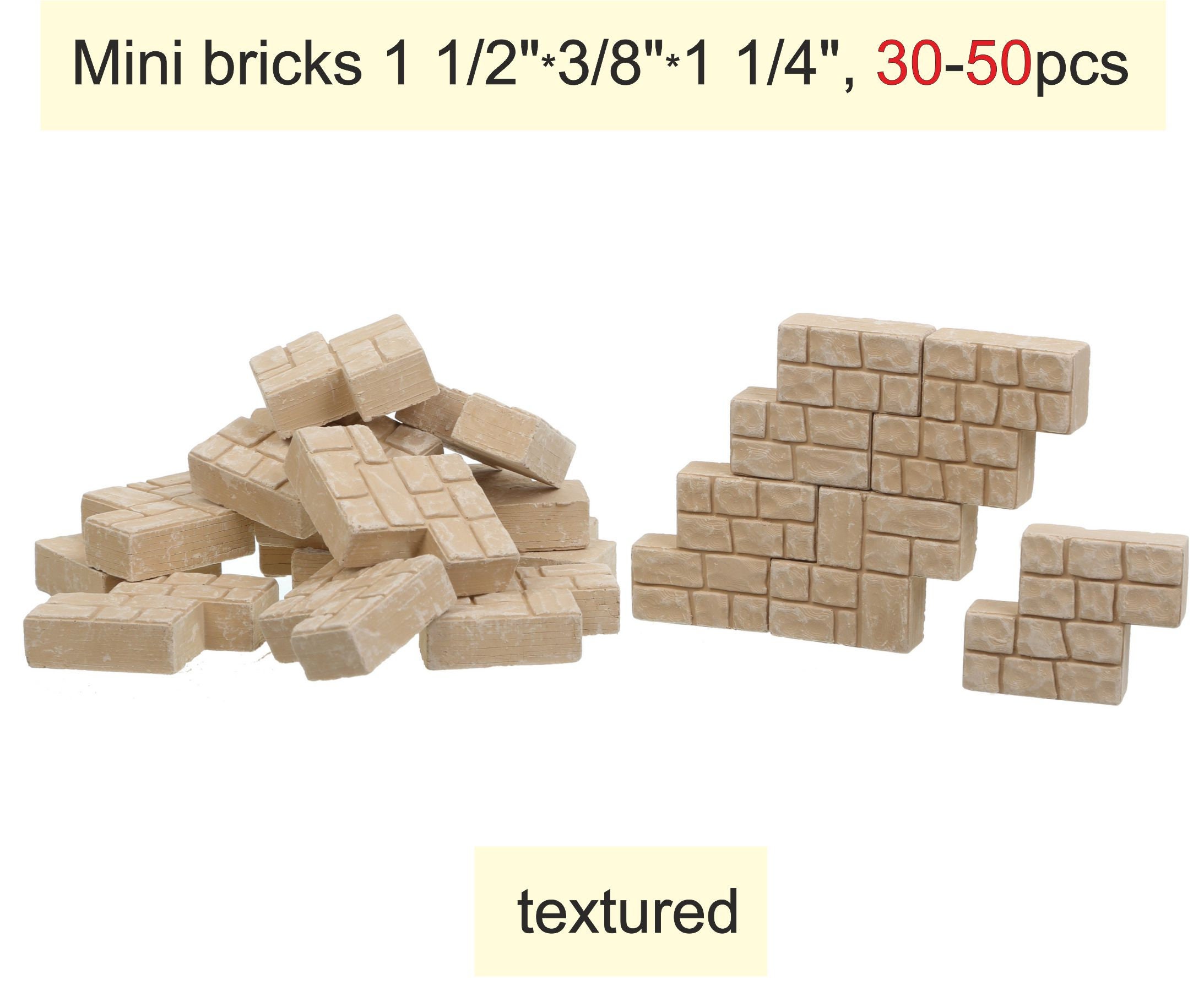 Mini Bricks Mini Pavers Miniature Bricks Dollhouse Bricks | Etsy