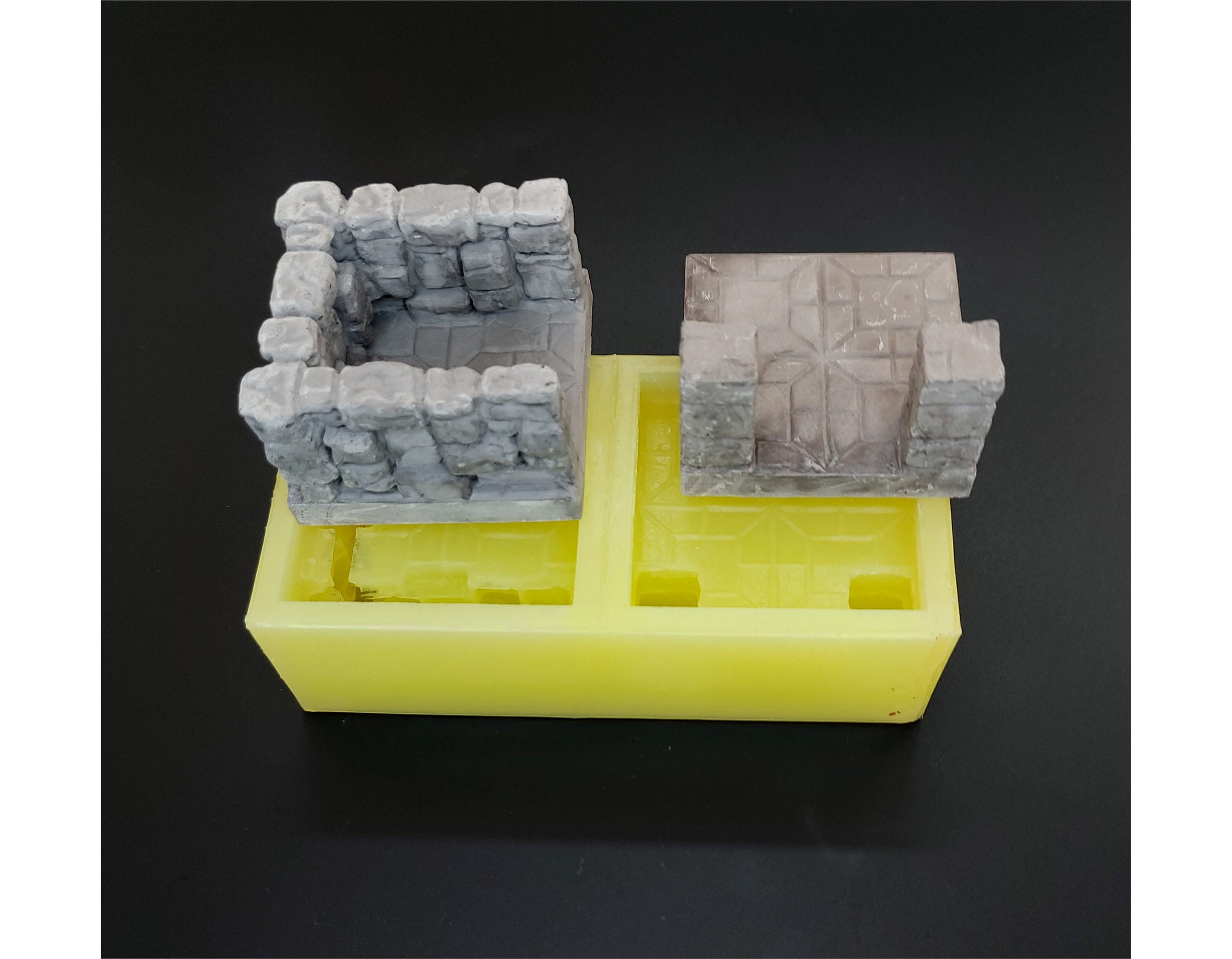 DnD Miniature Terrain Wargaming Silicone mold Modular Walls Pathfinder ...