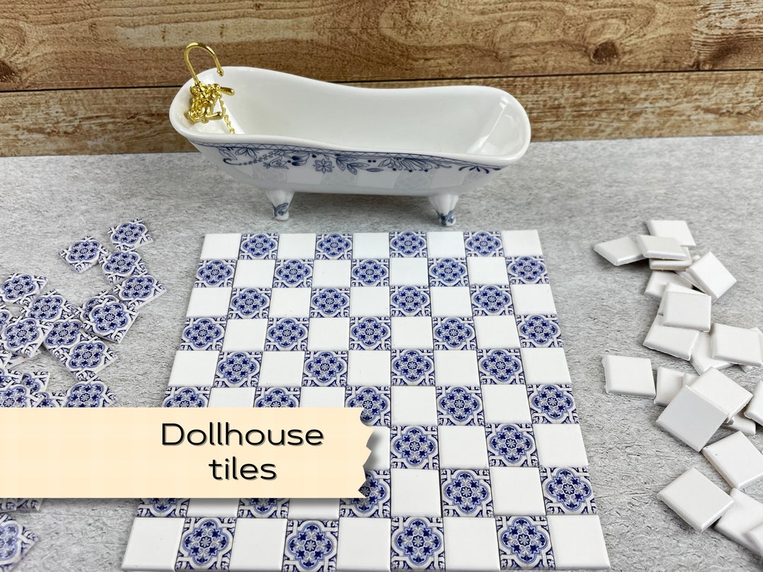 Dollhouse Tile Flooring, Hobby Miniatures Floor Tiles, Antique ...