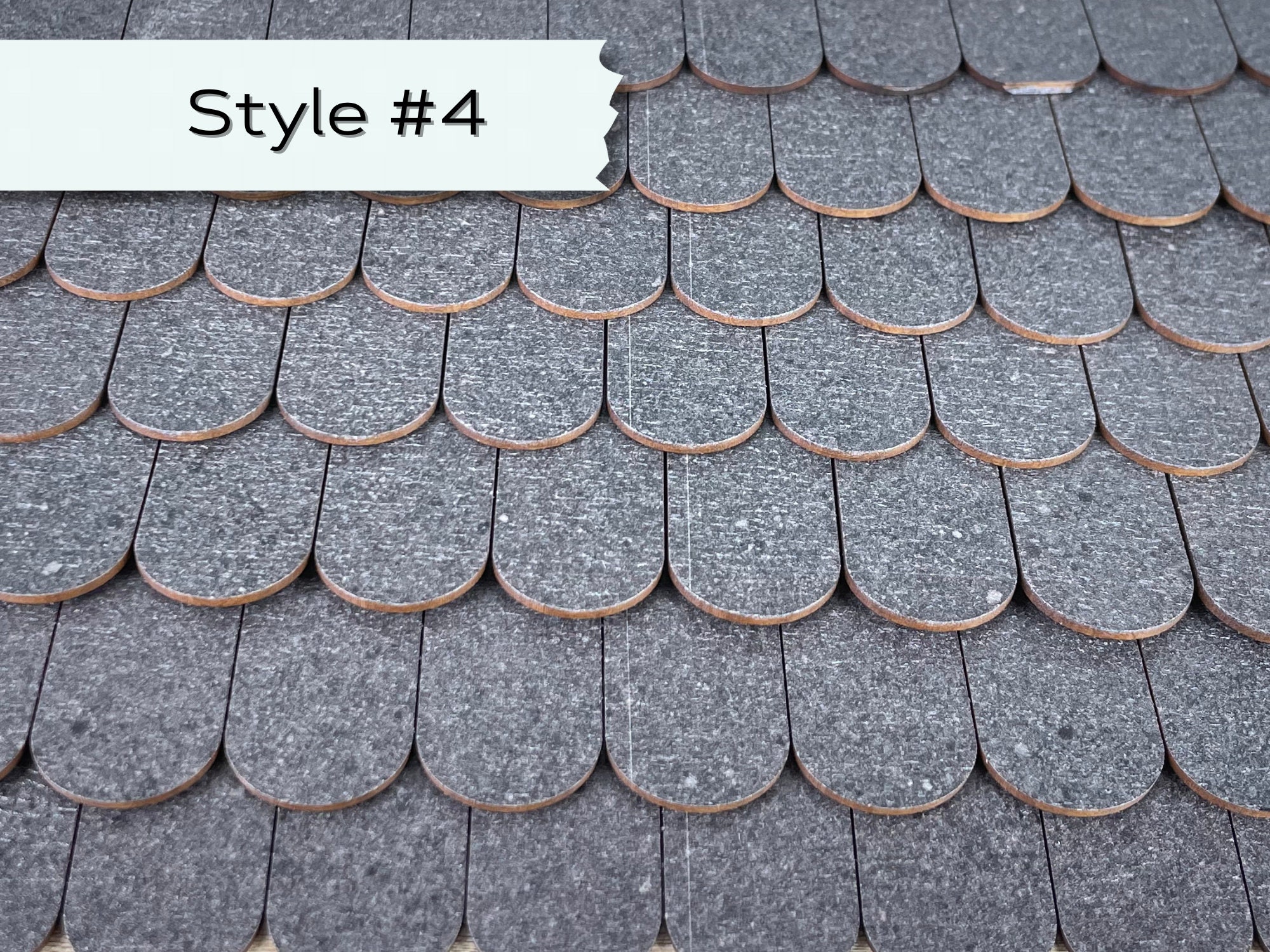 Dollhouse Wooden Roof Shingles, Authentic Miniature Roofing Tiles for a ...