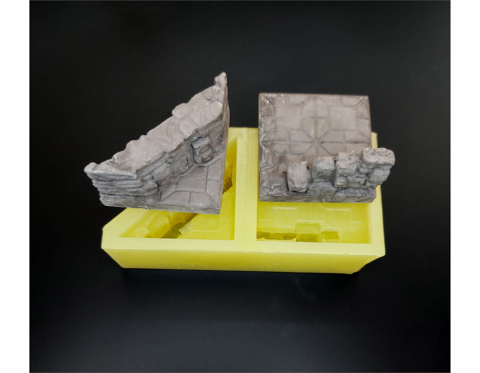 Dungeon Wall Silicone Mold: Dnd Miniature Terrain, Wargame Modular ...