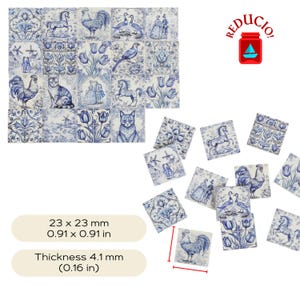 Miniature Stone Tiles, Crafts Wall Mosaics, 1:12 Scale Small Square ...