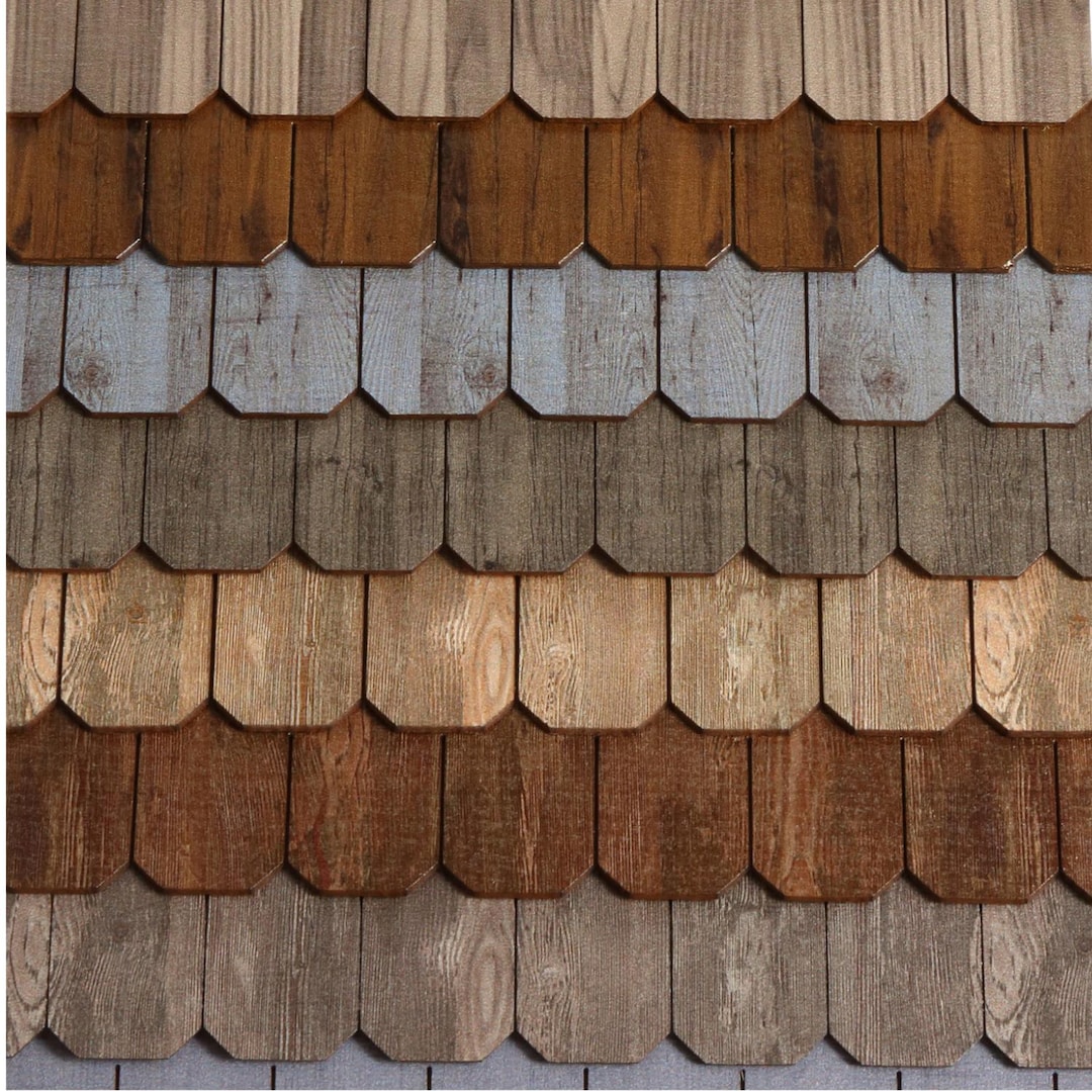 Dollhouse Shingles, Realistic Roofing Project, Authentic Miniature Roof ...