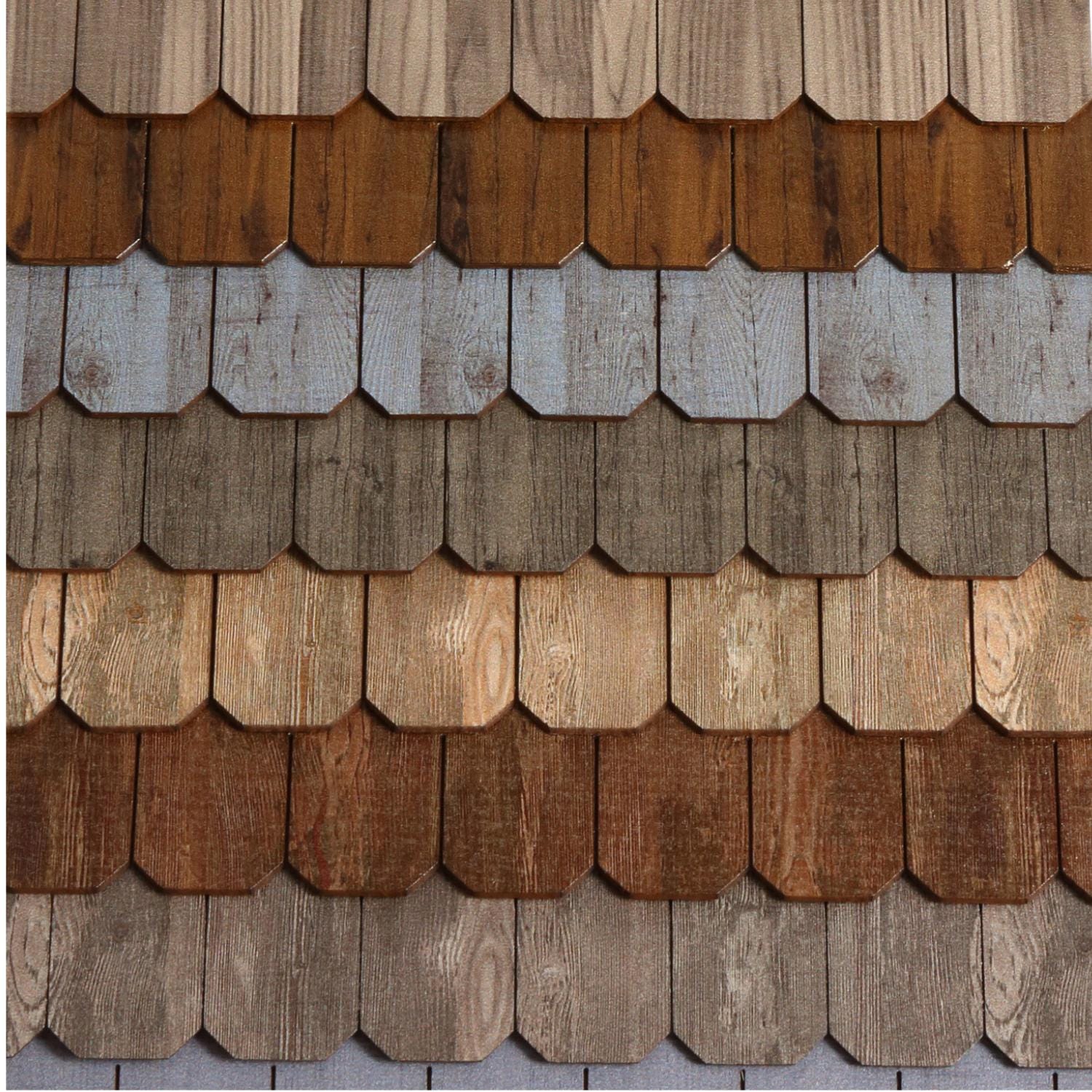 Dollhouse Wooden Roof Shingles, Authentic Miniature Roofing Tiles for a ...
