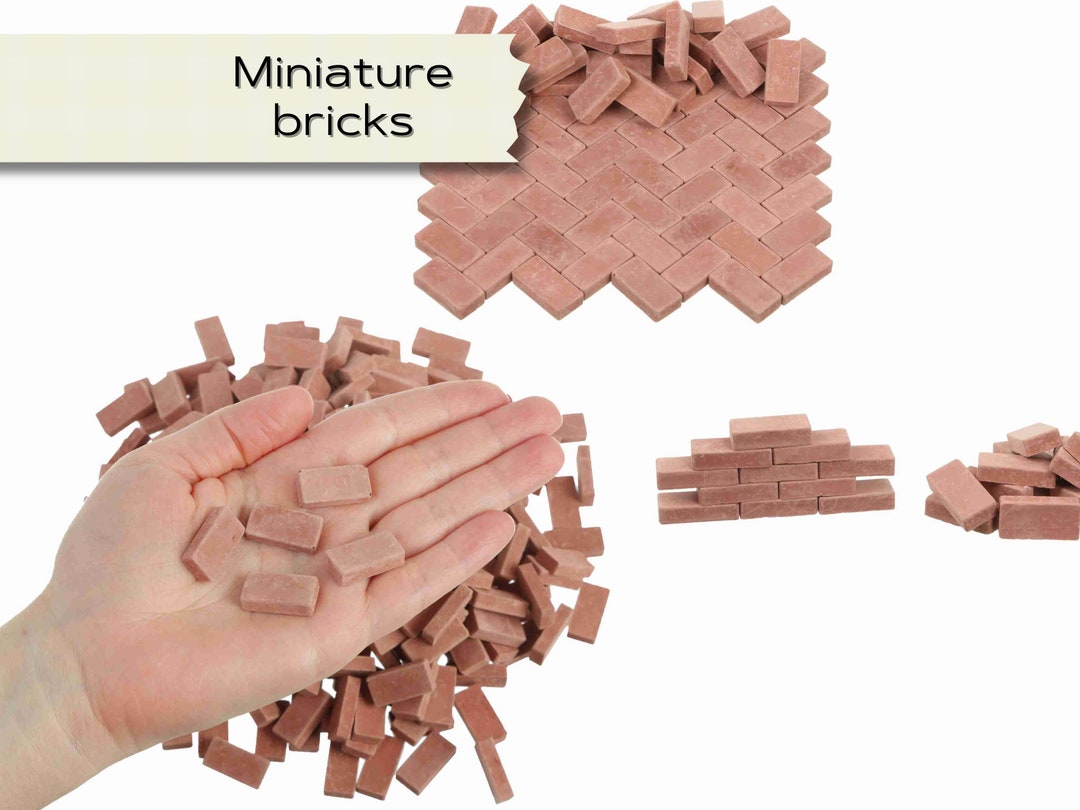 Miniature Bricks, Tiny Bricks for Landscaping, Dollhouse Bricks, Craft ...
