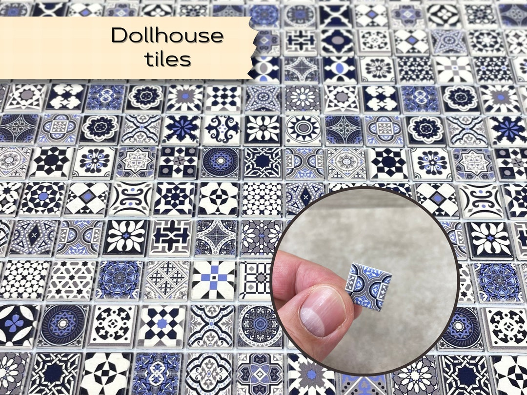 Dollhouse Tile Flooring Hobby Miniatures Floor Tiles Antique - Etsy