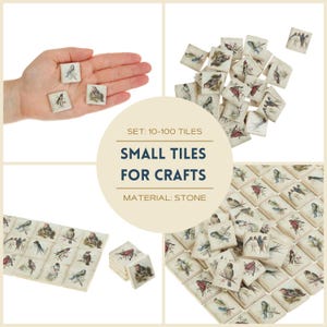 Miniature Stone Tiles, Crafts Wall Mosaics, 1:12 Scale Small Square ...