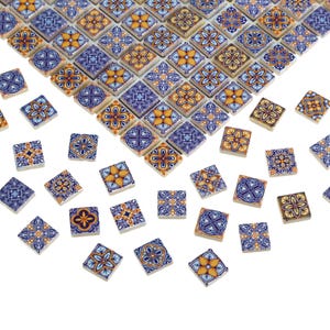 Miniature Stone Tiles, Crafts Wall Mosaics, 1:12 Scale Small Square ...