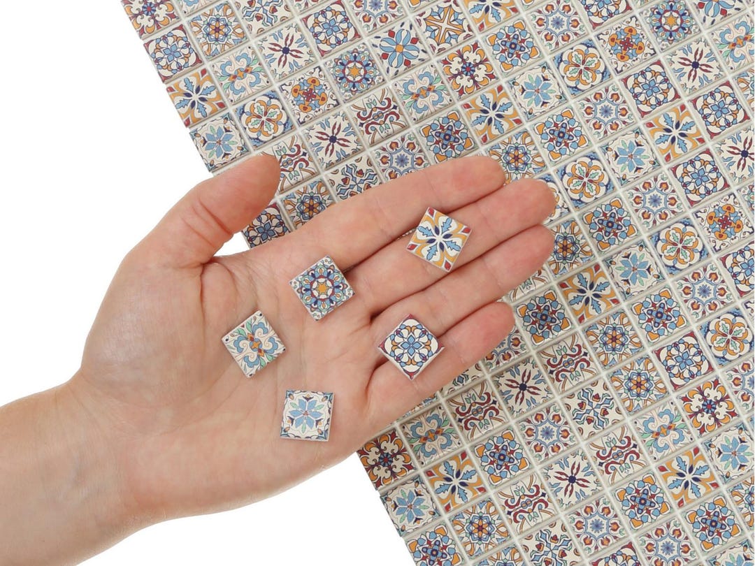 Dollhouse Flooring, Hobby Miniatures Floor Tiles, 1:12 Scale Small ...