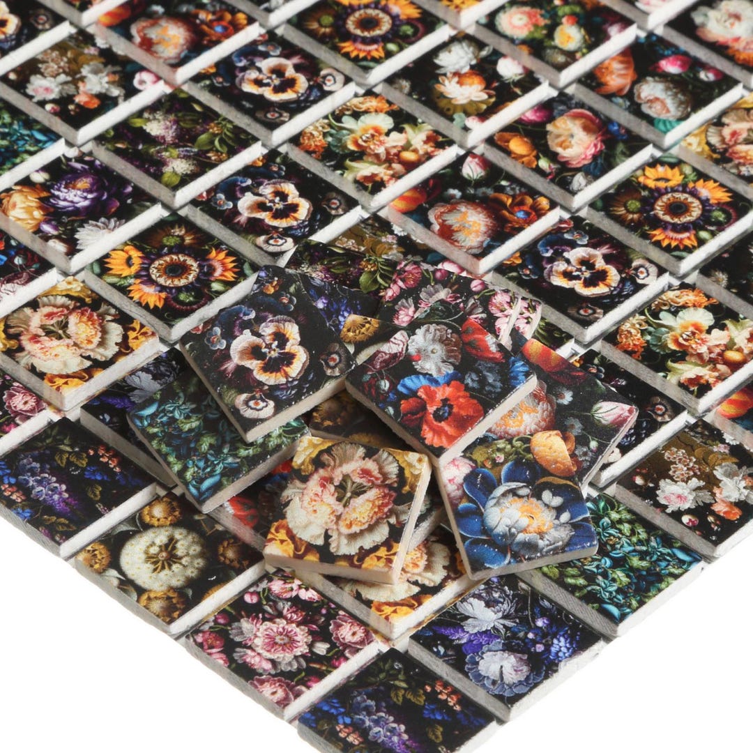 Miniature Stone Tiles, Crafts Wall Mosaics, 1:12 Scale Small Square ...