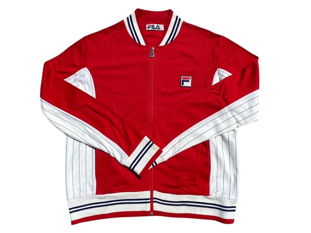 Fila Tracktop Tennis Borg Collection Vintage 80er Jahre Größe 54 passt ...