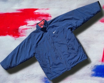 Vintage 90s Nike Big Swoosh Logo Track Jacket Size L - Etsy
