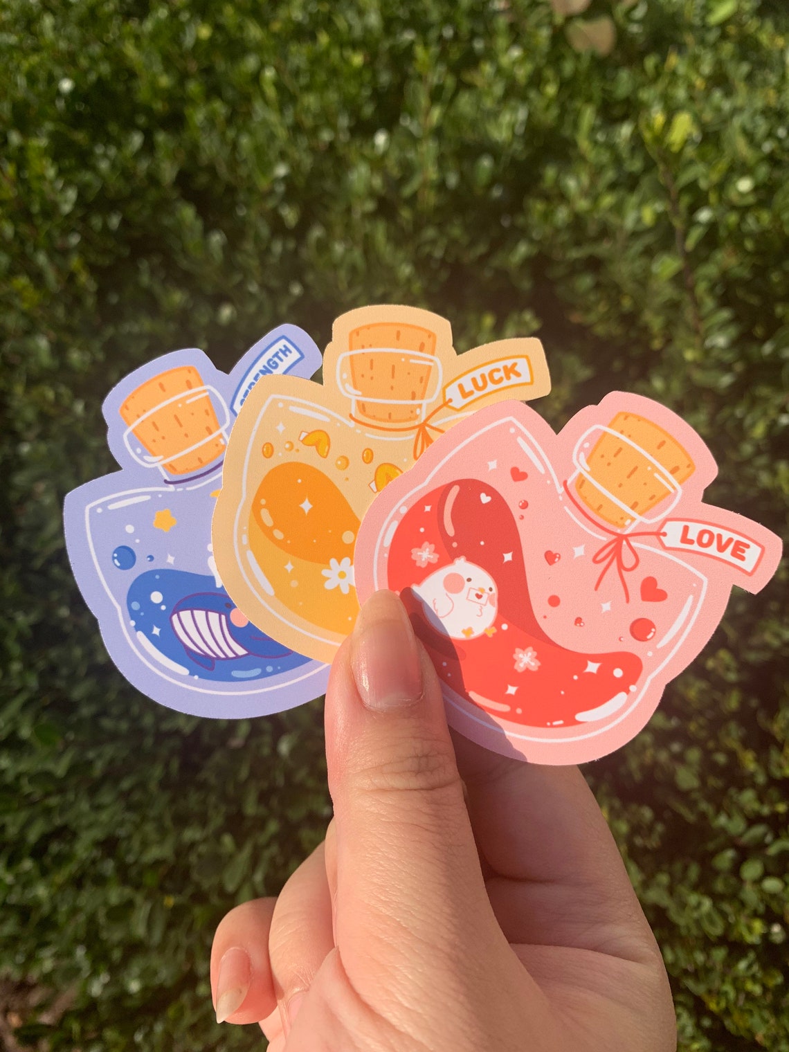 Cat Potion Bottle Stickers Love Potion Sticker Lucky Potion - Etsy