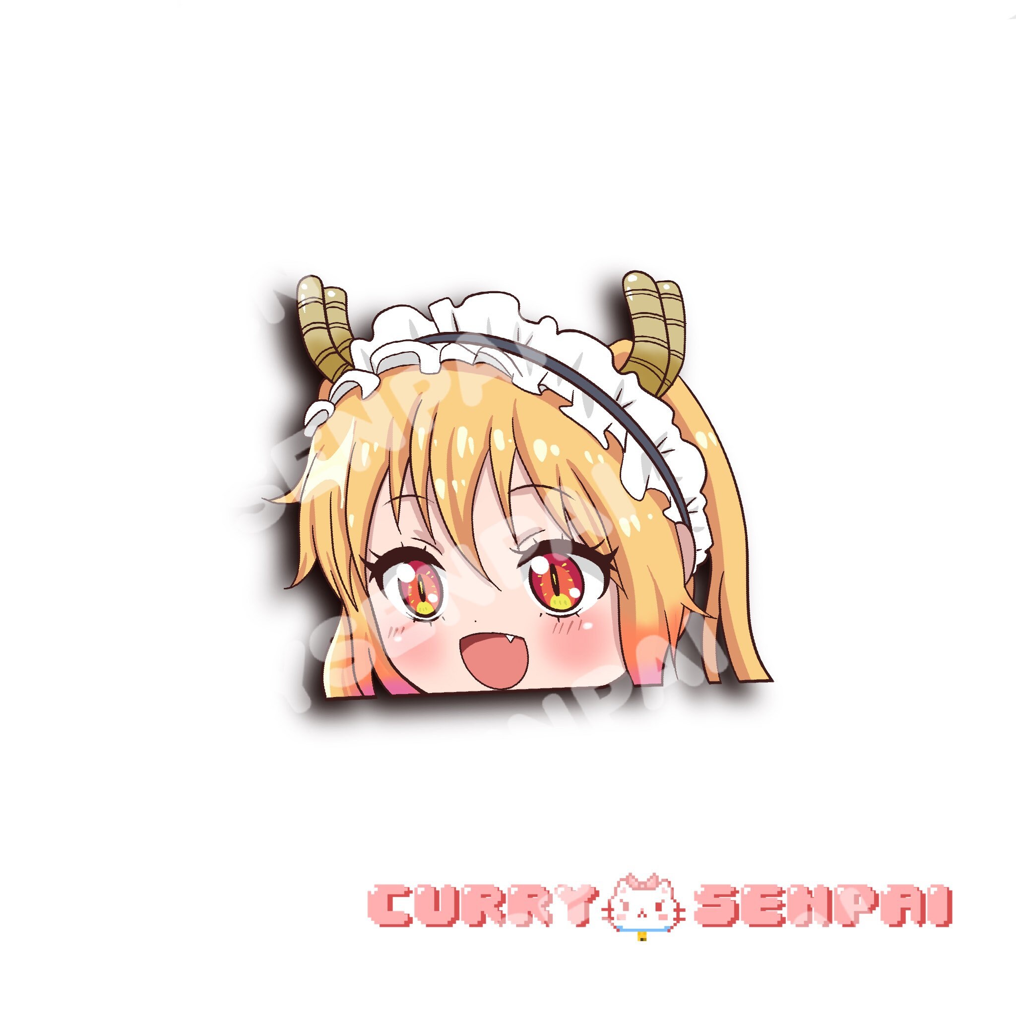 Dragon Maid Peeking Stickers/car Decals - Etsy