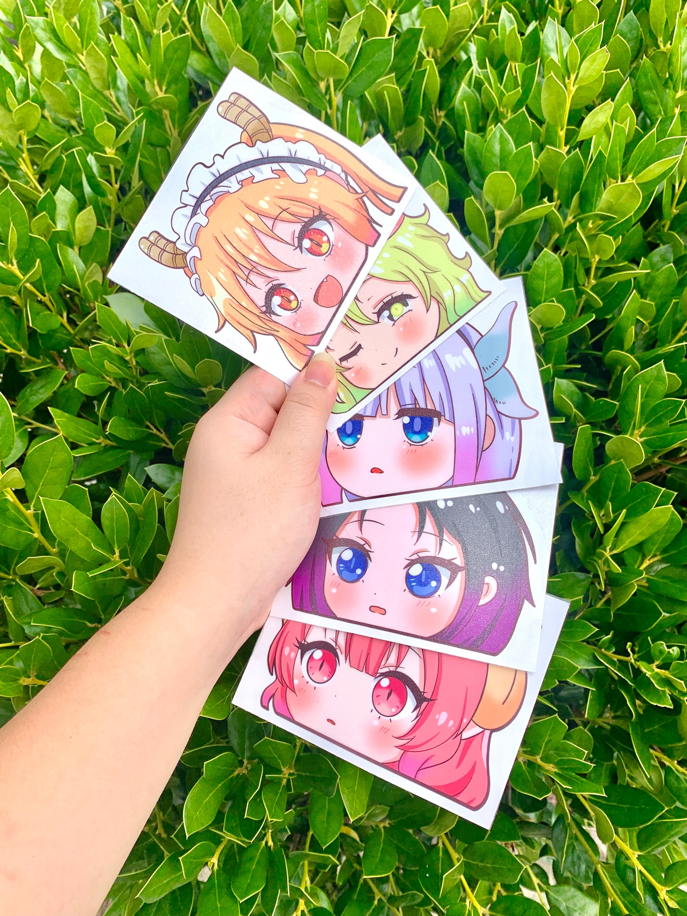 Dragon Maid Peeking Stickers/car Decals - Etsy