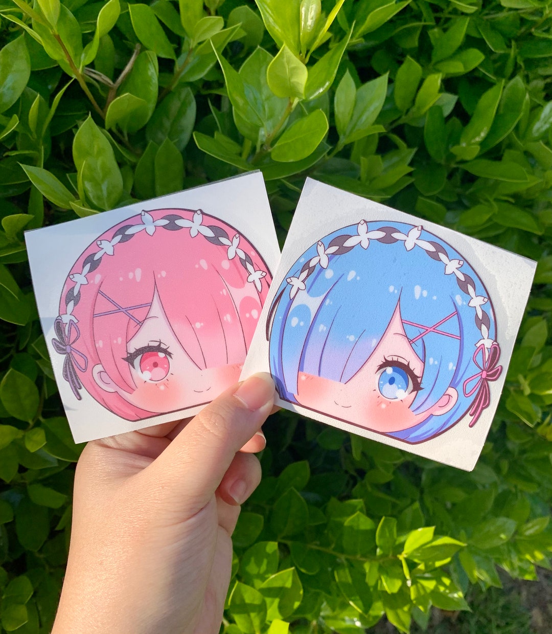 Rem/ram Peeking Stickers/car Decals - Etsy