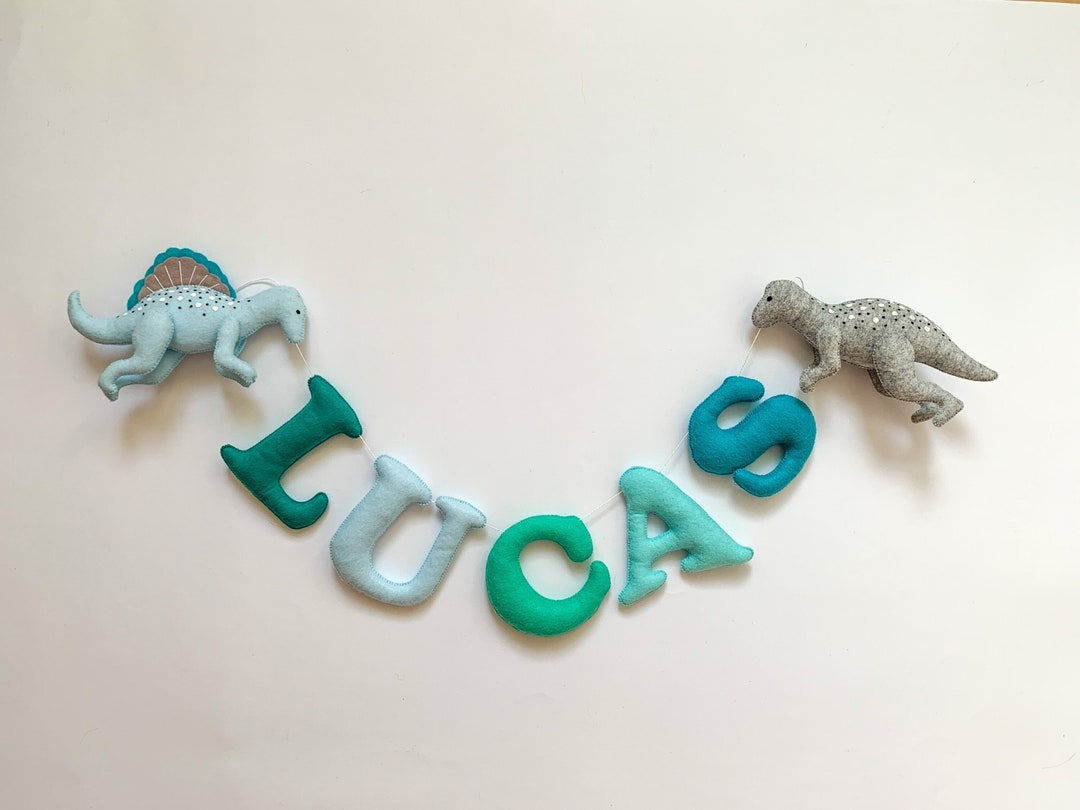 Dinosaur Name Banner, Personalized Name Banner, Name Garland, Baby Name ...