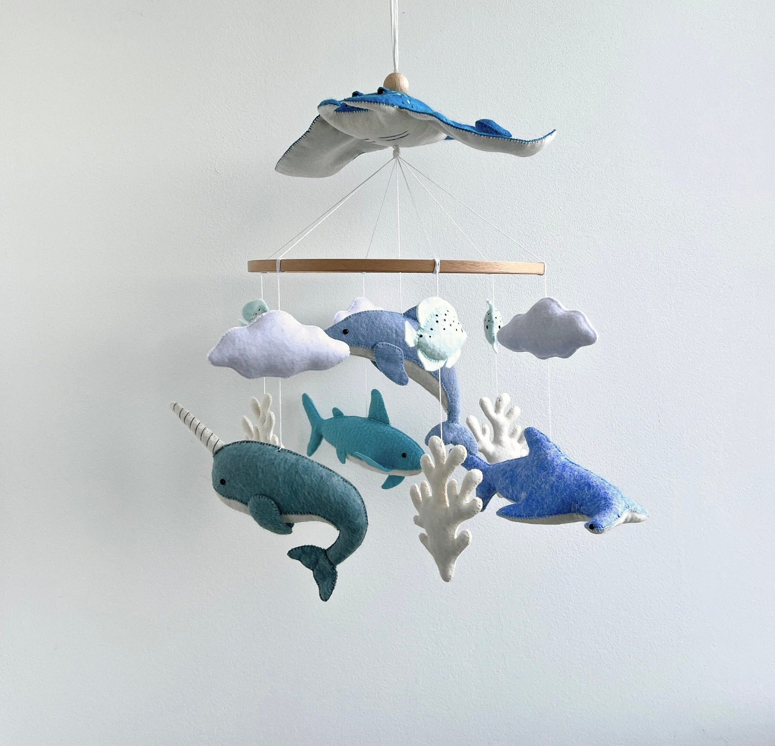 Ocean Baby Mobile, Sea Creatures Cot Mobile Hanging, Pregnancy Gift for ...