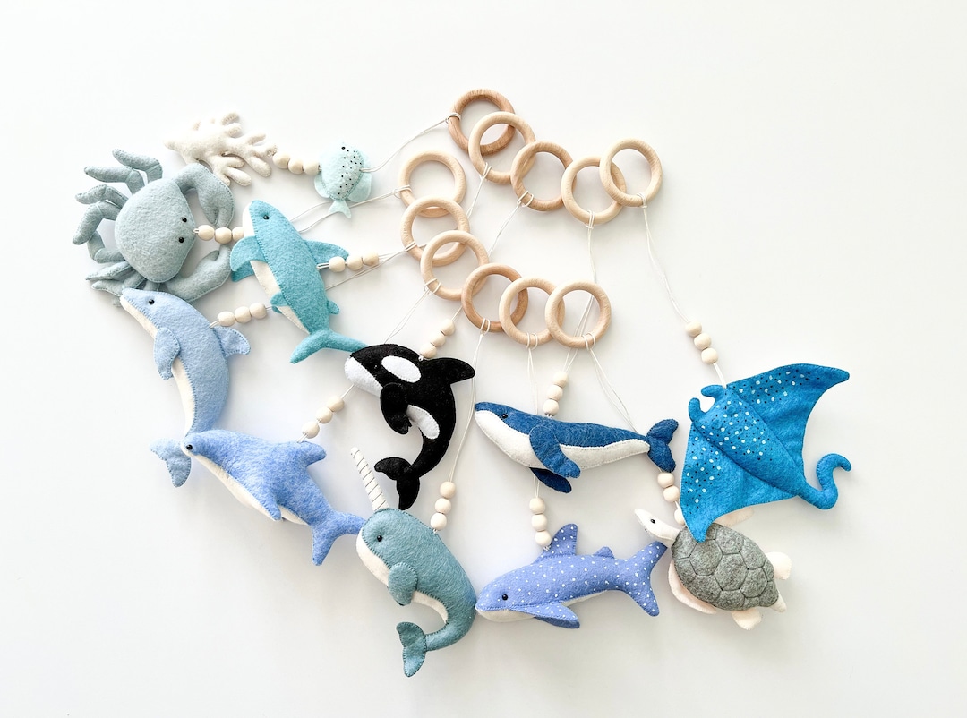 Ocean Baby Play Gym Toys Set, Baby Gym Hanging Toy, Baby Activity ...