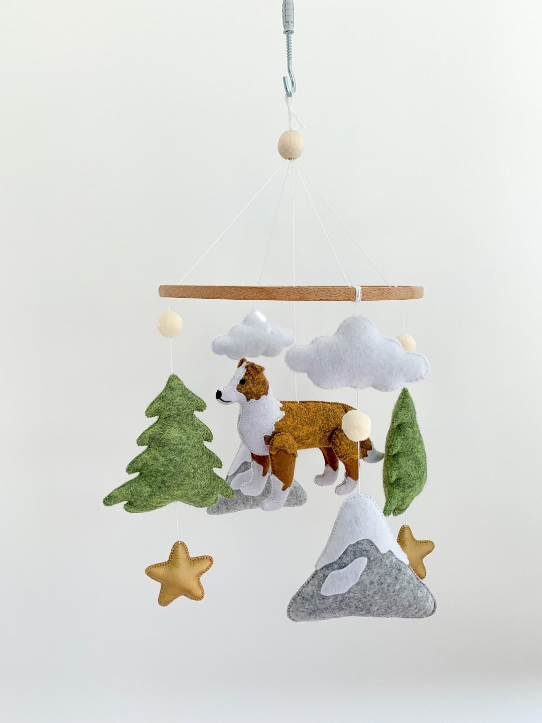 Dog Baby Mobile, Australian Shepherd Baby Crib Mobile, Dog Nursery ...
