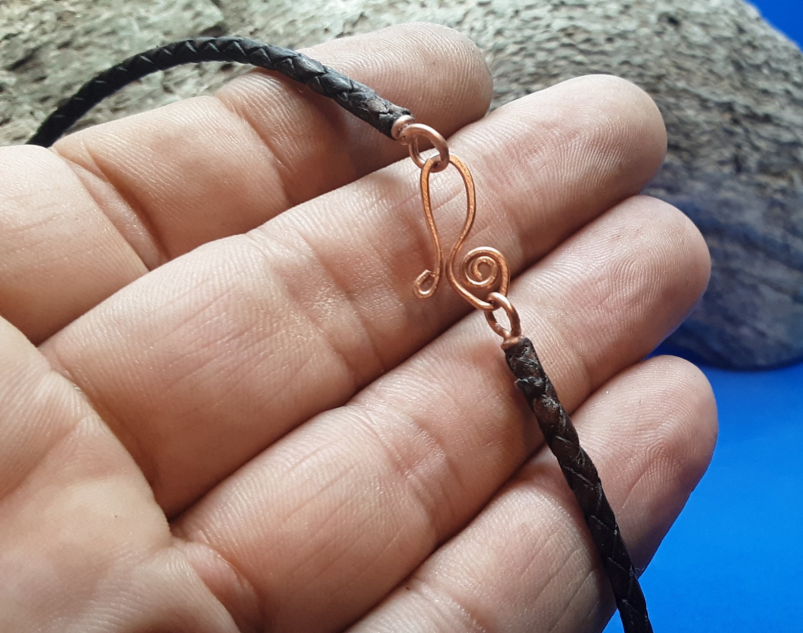 Handmade Copper Cross With Solid Sterling Silver Drape, Handcrafted ...