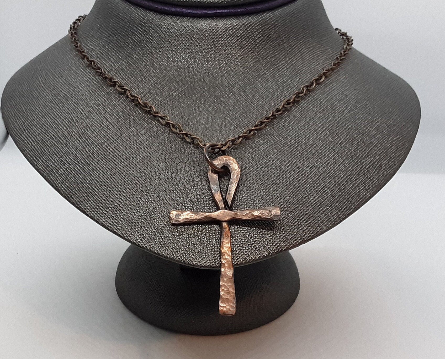 Handmade Hammered Copper Coptic Cross Egyptian Ankh Pendant - Etsy