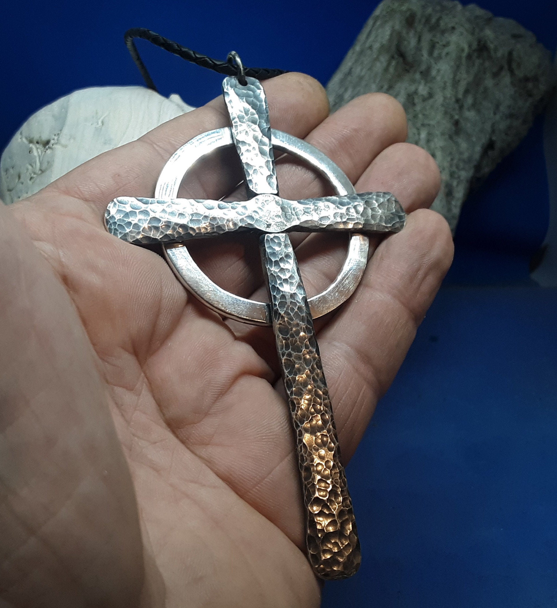 Extra Large Sterling Silver Celtic Cross Hand Forged Cross - Etsy
