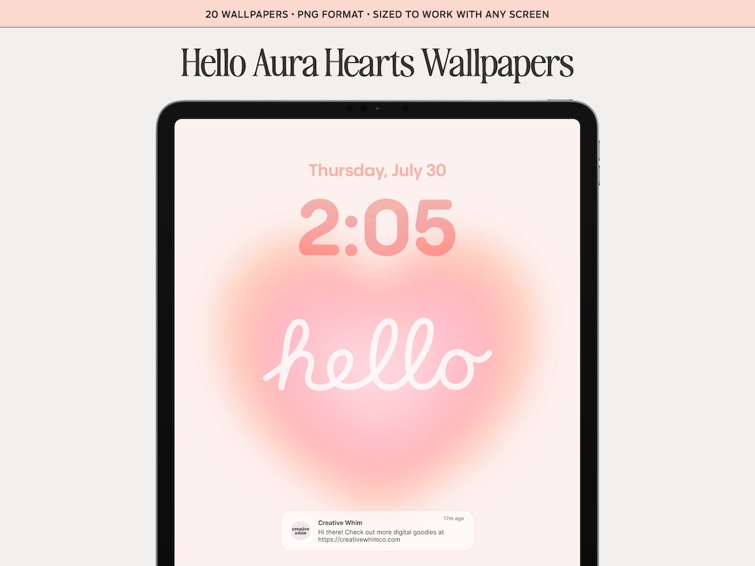Hello Aura Hearts Wallpapers - Etsy