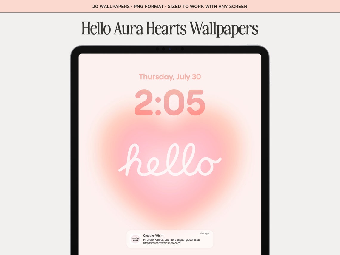 Hello Aura Hearts Wallpapers - Etsy