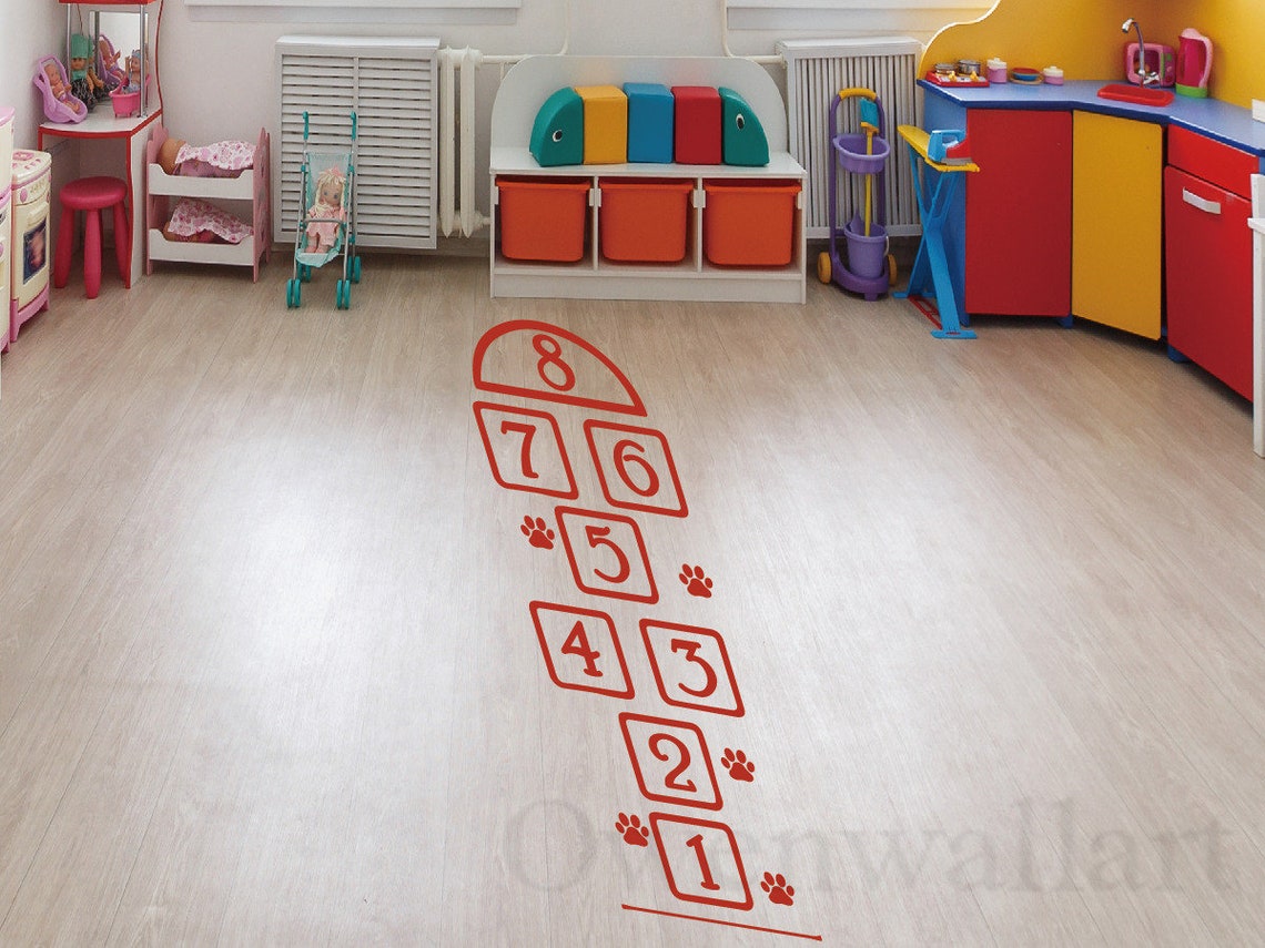 Hopscotch Hopscotch Feet for Nursery Room Decor Kids Floor - Etsy