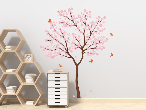 Cherry Blossom Tree Wall Sticker Blossom Tree Wall Decal - Etsy