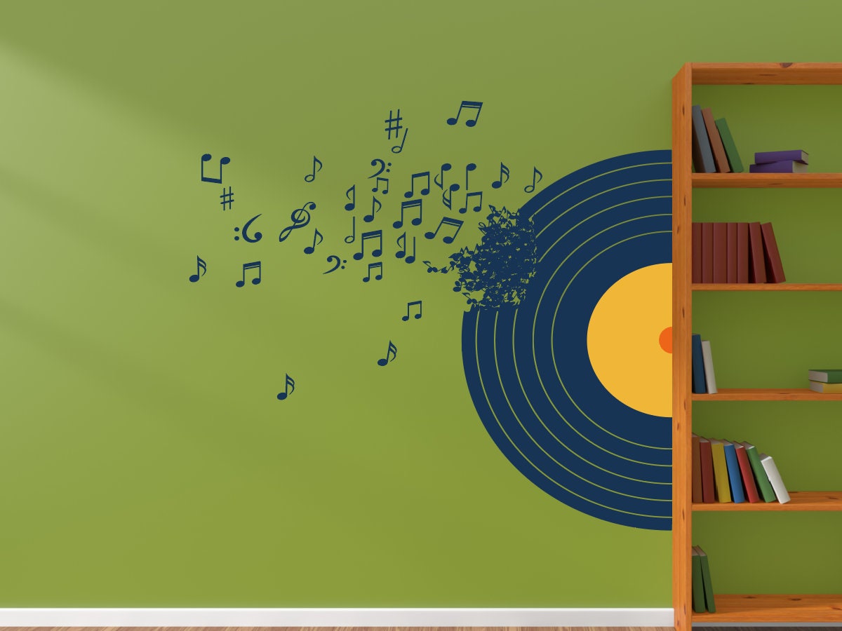Music Studio Wall Decal Music Vinyl Wall Stickermusic Notes - Etsy