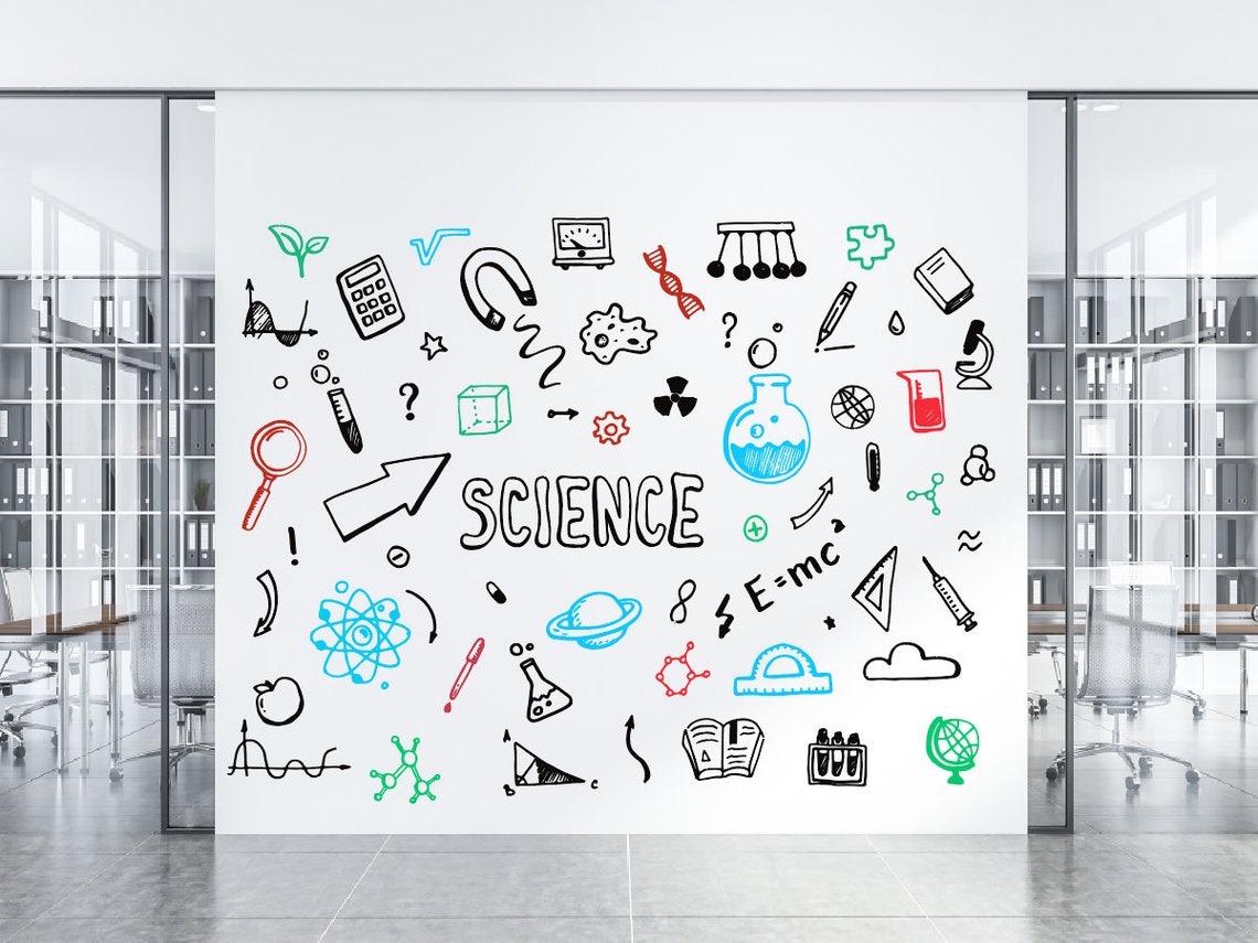 Science Wall Stickerphysics Chemical Biology Wall Sticker - Etsy