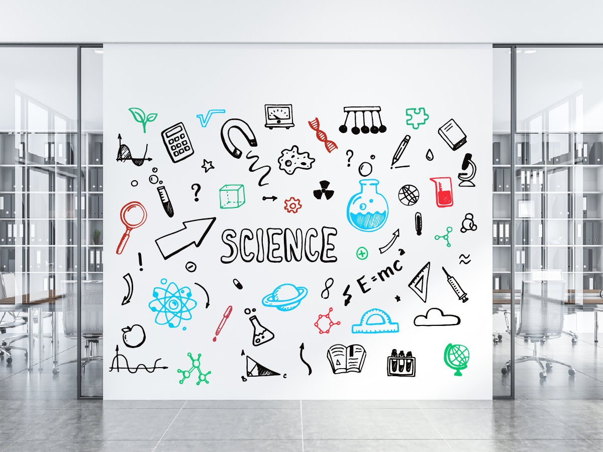 Science Wall Stickerphysics Chemical Biology Wall Sticker | Etsy