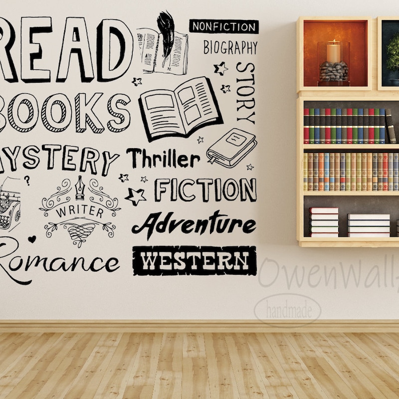 Reading Wall Decal - Etsy