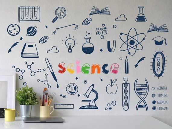 Science Wall Sticker Science Wall Art for School classroom - Etsy