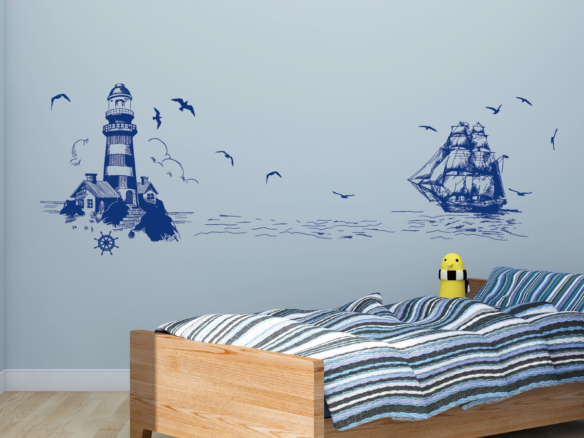 Sailing Ship Wall Decor Vinyl Decal Bedroom Wall Sticker Sail - Etsy